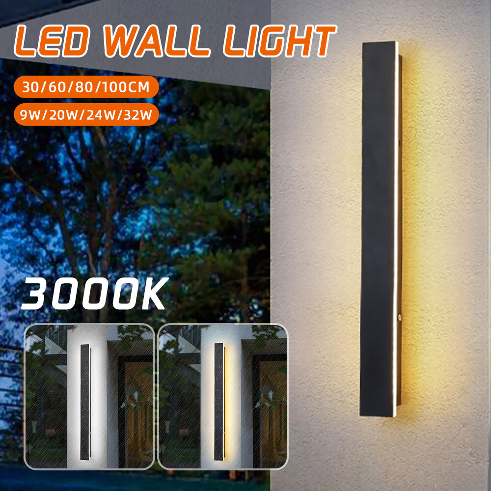 Modern LED Wall Light Long Strip For Sconce Stairs Bar Linear Wall Lamp ...