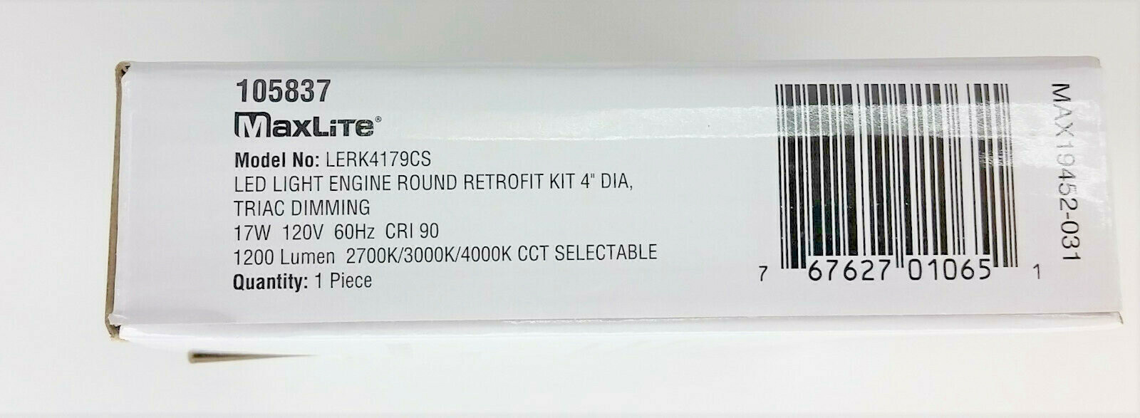 Maxlite LERK4179CS 17W 4" Round LED replace Fluorescent Circline Circle ...