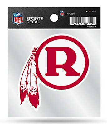 Washington Redskins Retro Logo Premium 4x4 Decal Clear Backing Sticker ...