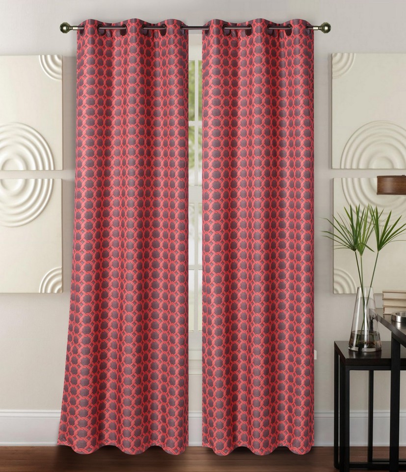2PC BIG FLOWER HIGH QUALITY WINDOW CURTAIN BLACKOUT ROOM DARKENING IN ...