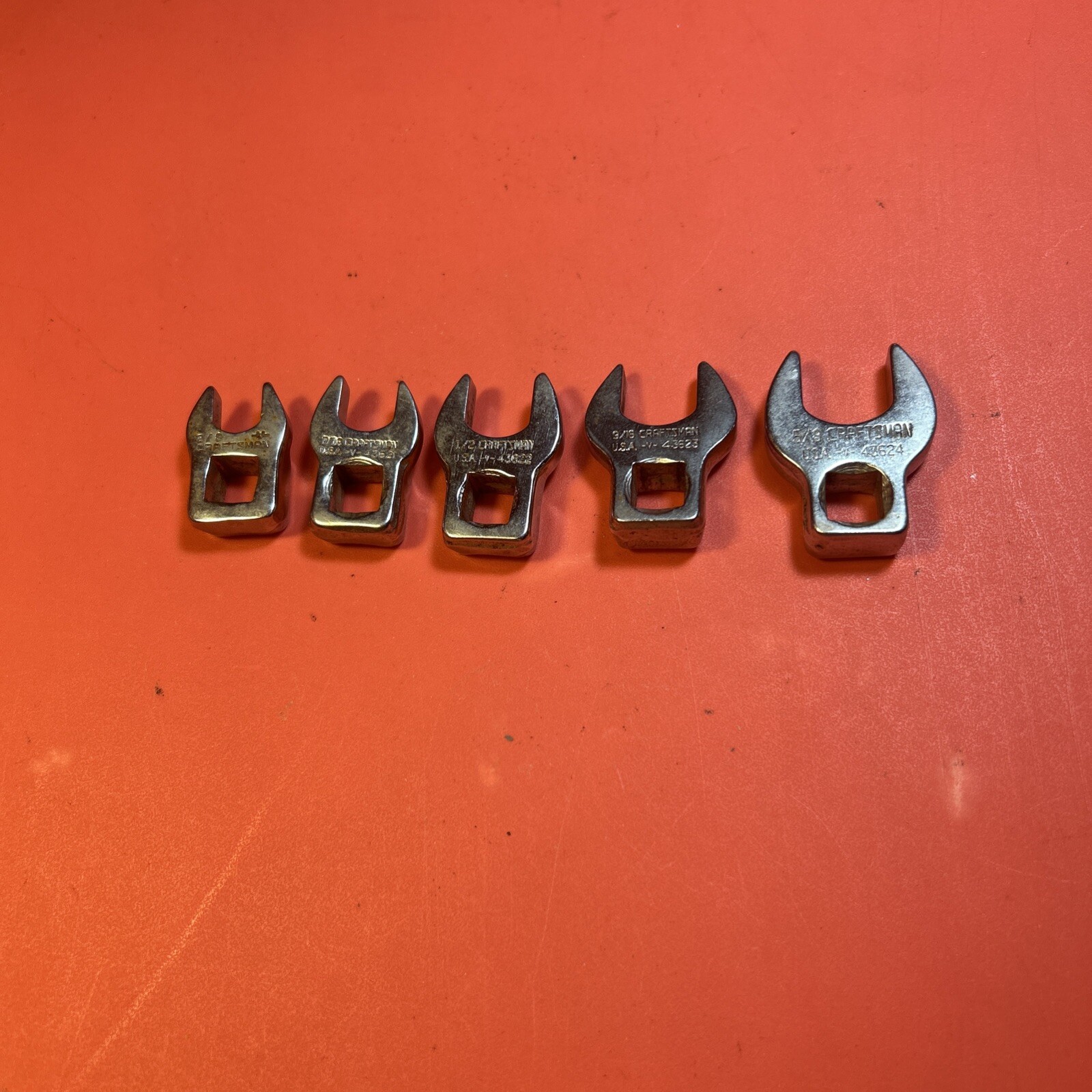 CRAFTSMAN - Lot Of 5 Open End Crowfoot Socket Set Lot (3/8” - 5/8”) -V ...
