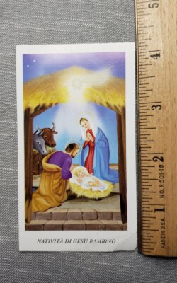 Vintage Catholic Nativity Italian Prayer Card H96 | eBay