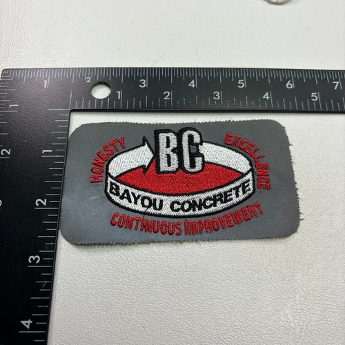 Vtg As-Is-Borderless BC BAYOU CONCRETE Advertising Uniform Patch S39Z ...