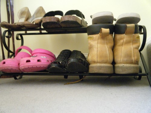 wrought iron shoe rack, handmade, (metal). | eBay