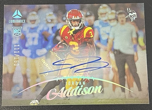 JORDAN ADDISON 2023 LUMINANCE ROOKIE AUTO /150 USC/MINNESOTA VIKINGS | eBay