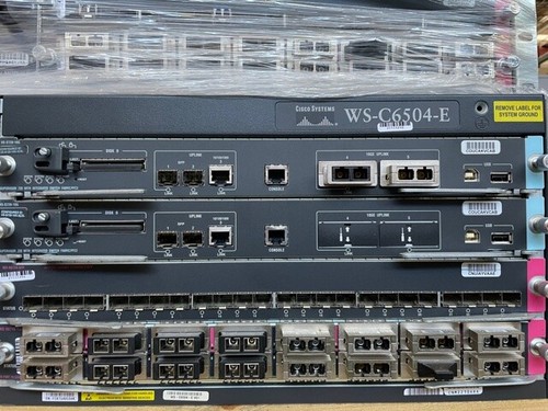 Cisco WS-C6504-E (2) VS-S720-10G-3CXL, WS-X6716-10GE, X6724-SFP 2x AC ...
