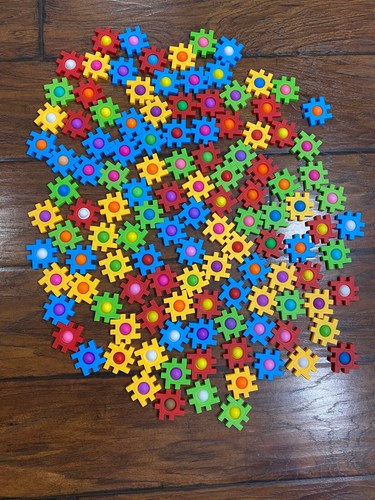 120 pieces of colorful fidgets sensory toys building in square blocks ...