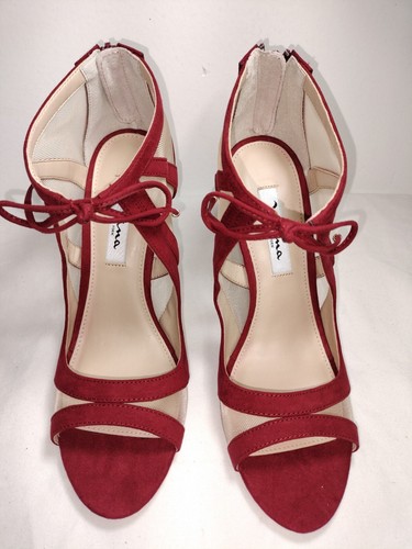 Nina Cherie Stiletto Dress Heels Cranberry Glam Mesh New size 8.5M NWOB ...