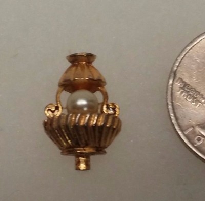 Gold Toned Lantern Lamp Style Pin With Pearl Accent Lapel Tie Pins | eBay