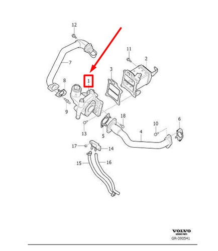 EGR valve OE VOLVO 36010128 for VOLVO V60 I (155) 2.0 2013-2015 for ...