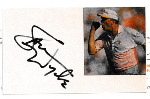 SAM WYCHE signed 3x5 card Cincinnati Bengals Head Coach QB w/COA dec ...