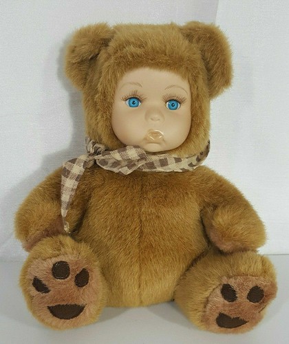 Geppeddo Cuddle Kids Teddy Bear Porcelain Face Plush Animal Doll | eBay