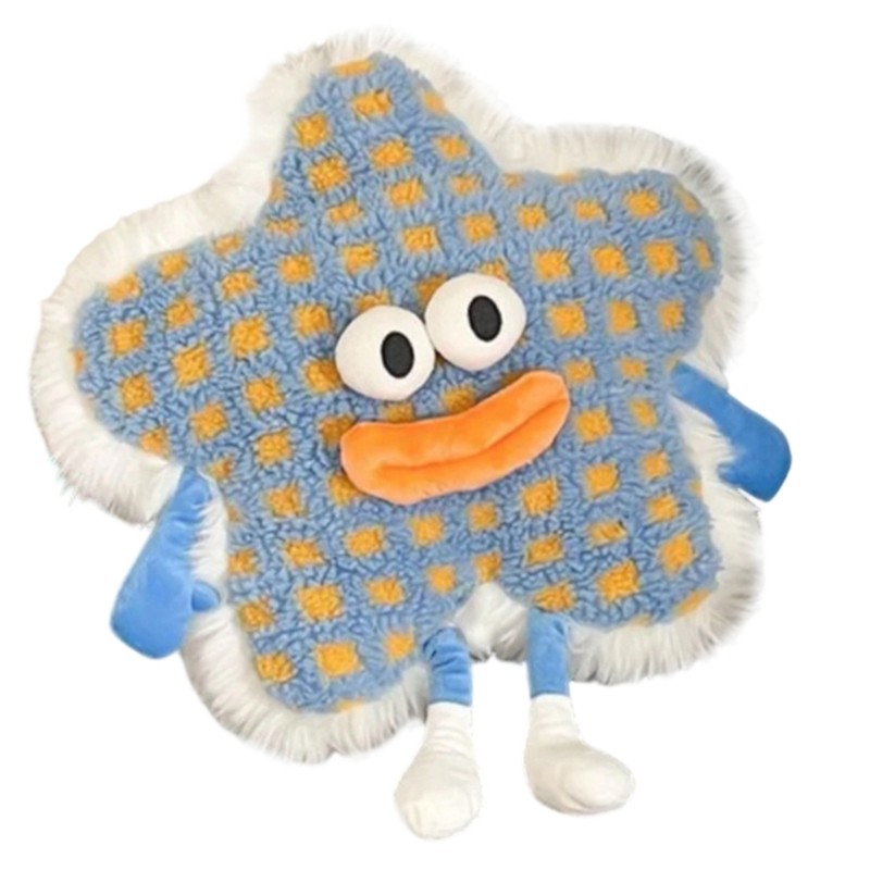 Funny Star Shape 3D Sausage Lip Pattern Pillow Breathable Polyester ...