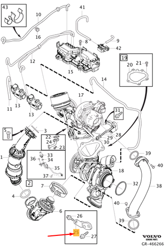 VOLVO XC60 MK2 Compresseur d' chappement Turbo Stay 31441196 NEUF ...
