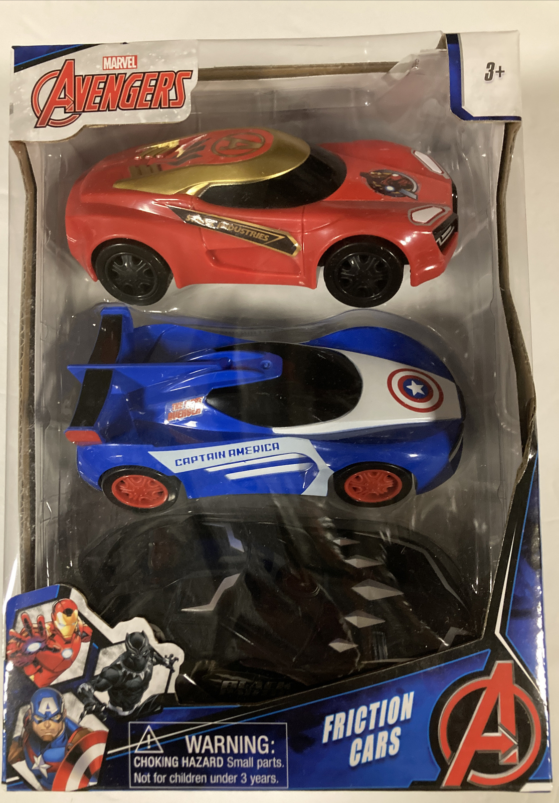 Marvel Avengers Friction Car Set of 3 Black Panther Captain America ...