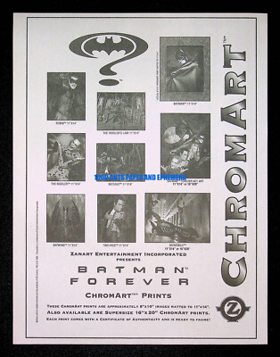 Batman Forever Chromart Zanart 1995 Trade Print Magazine Ad Poster ...
