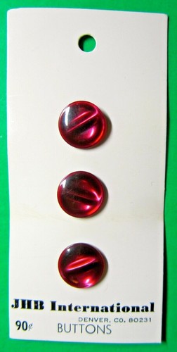(3) VINTAGE JHB 1/2" PURPLE TONE PLASTIC SHANK BUTTONS NOS CARD (J216 ...