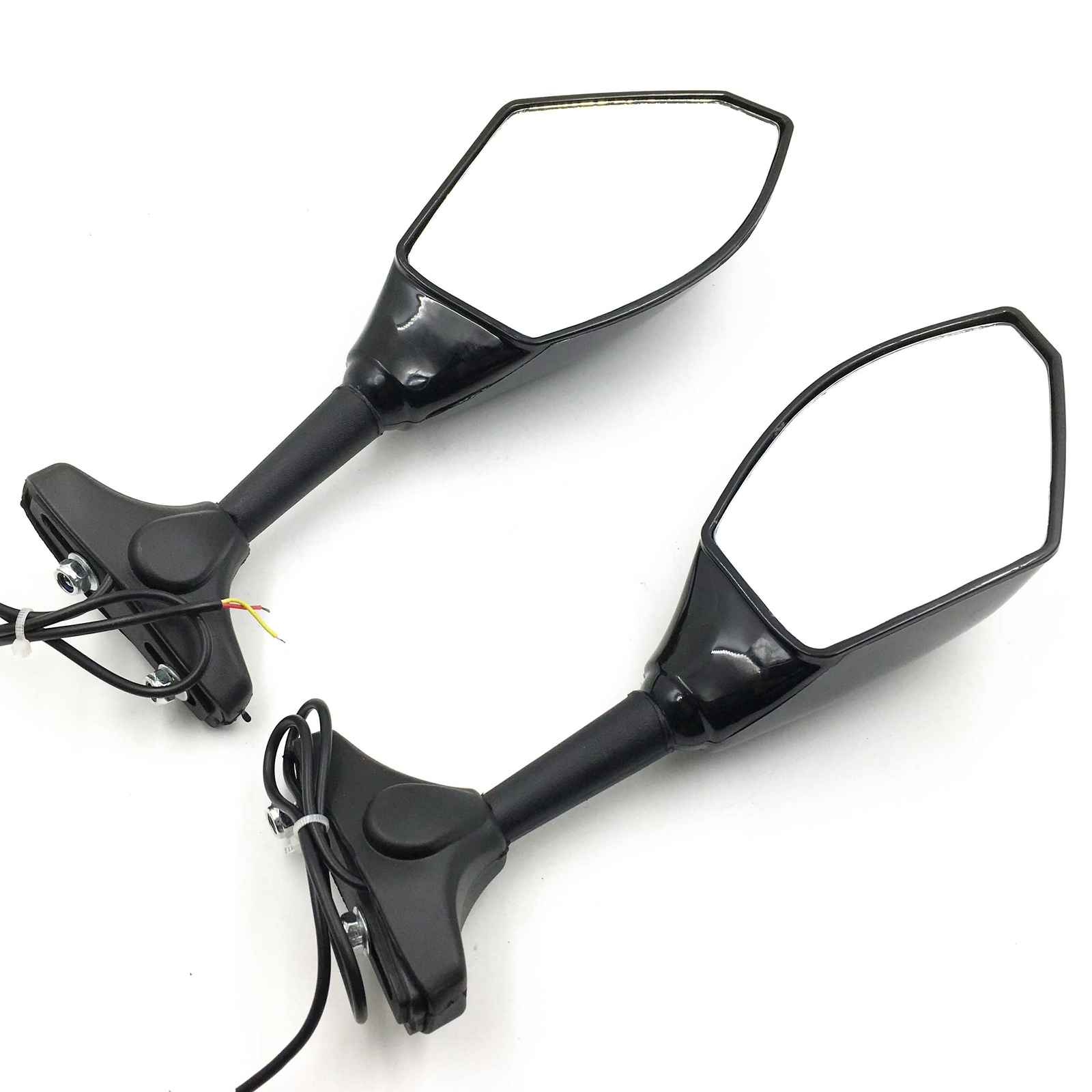 Gloss Black Integrated Led Turn Signals Side Mirrors For Universal | eBay
