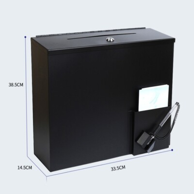 Lockable Steel Suggestion Box Key Donation Wall Mount Key Return Drop ...
