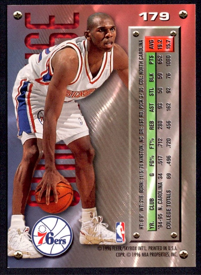 1996-97 Fleer Metal Jerry Stackhouse Philadelphia 76ers #179 | eBay