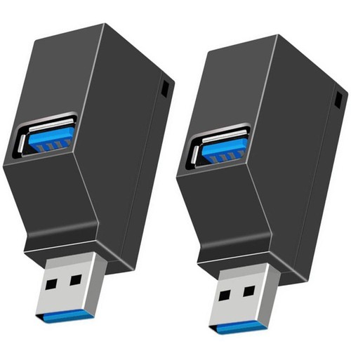2PCS Mini High Speed Portable USB 3.0 Hub Splitter Box Adapter 3 Ports ...