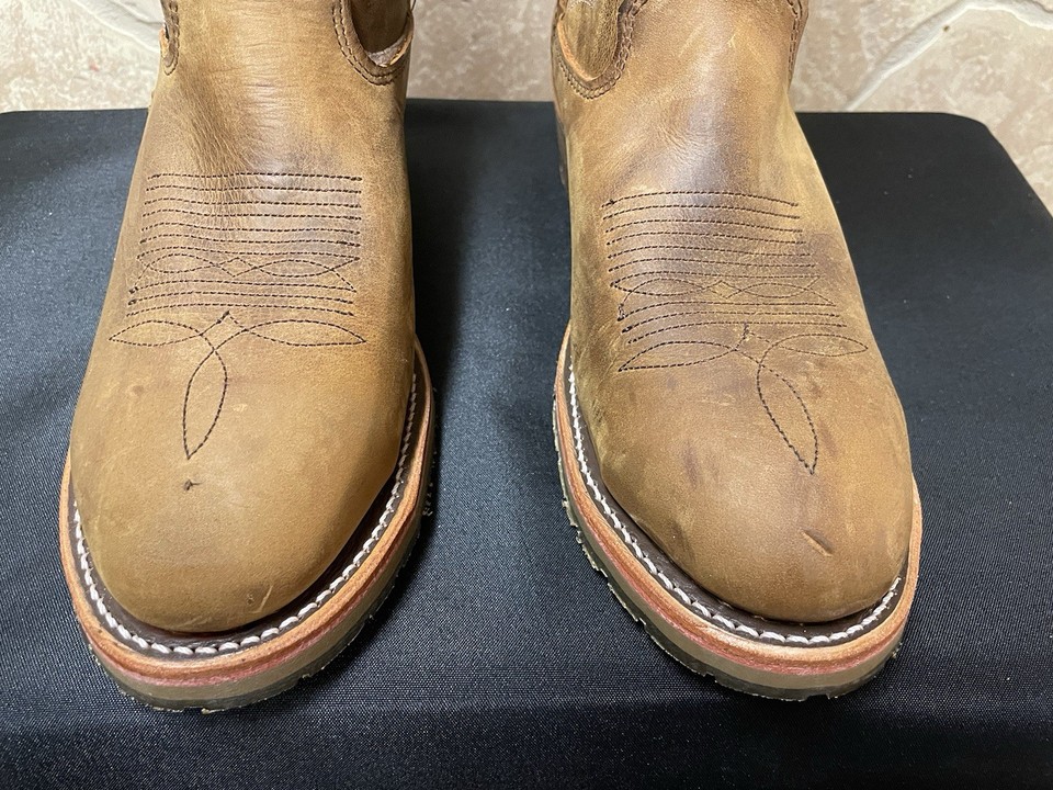 Mens 8.5 D Gel Ice Steel Toe Work Western Cowboy Boots Made in the USA ...