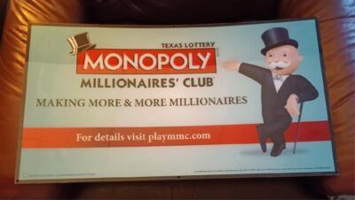 Texas Lottery Monopoly Millionaire Acrylic Sign 2014 Rare | eBay