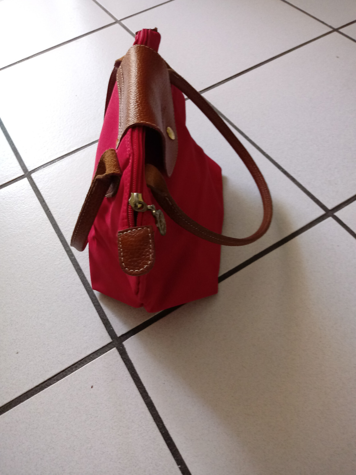 Tasche rot Handtasche Falttasche Synthetic abwaschbar pflegeleicht ...