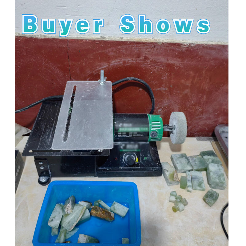 Gem Jewelry Rock Polishing Buffer Bench Lathe Table Saw Cutting Machine ...