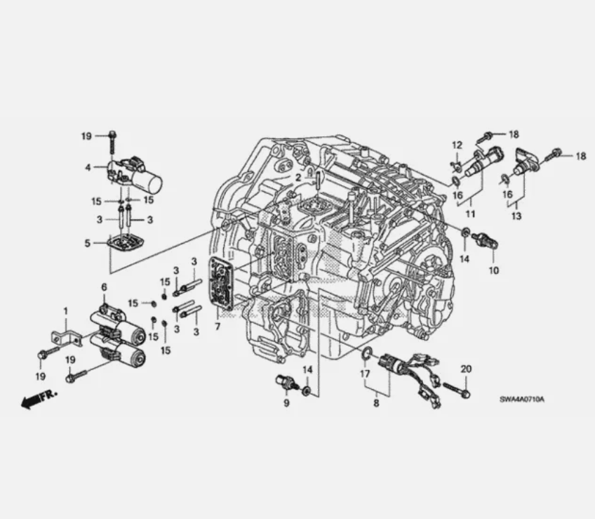 HONDA GENUINE CR-V TSX OIL PRESSURE Automatic Transmission 2nd 3rd ...