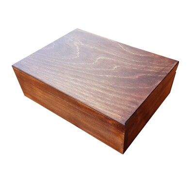 WOODEN BOX 20x14.5x6cm IN OAK COLOR | eBay