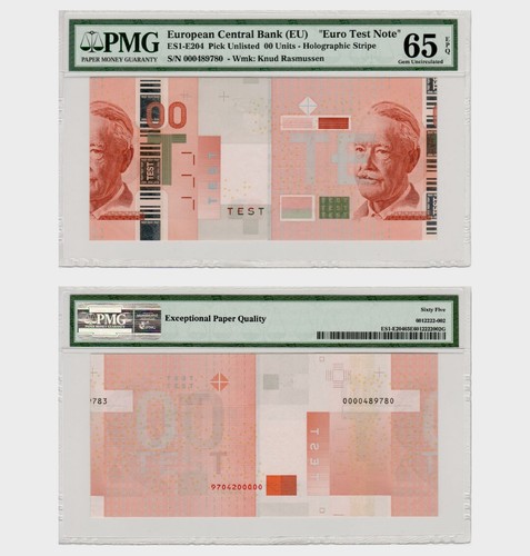 Euro Banknote - Test Note – 00 Units - Error - PMG 65 - RARE | eBay