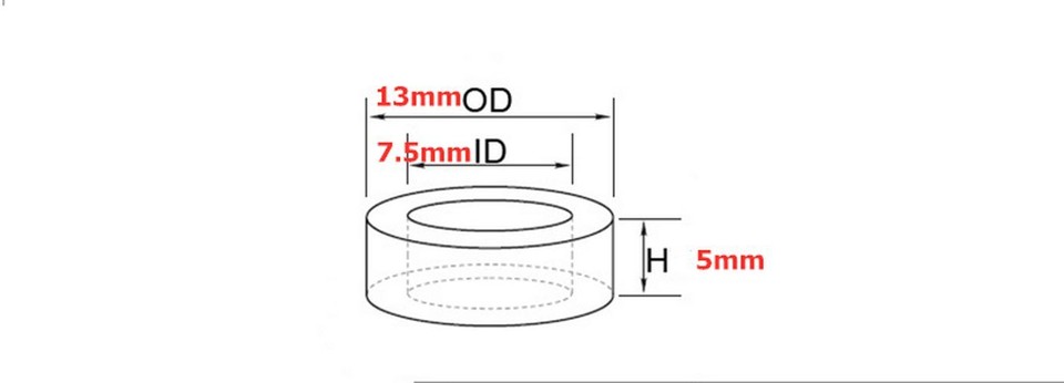 Yellow White Ring Iron Ferrite Core for Inductor 7.5mm Inner Diameter ...