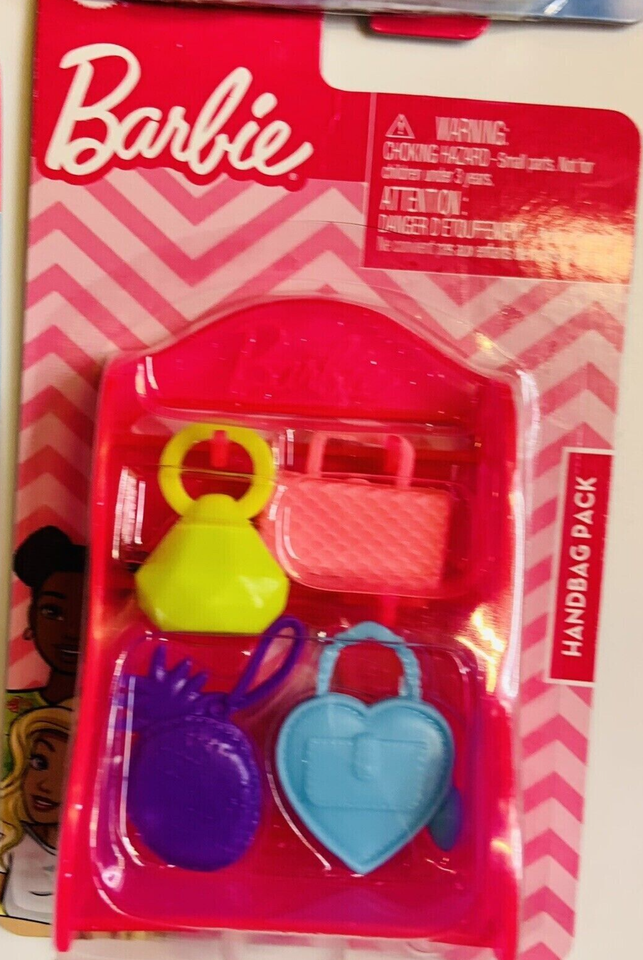 Barbie accessories 3 lot purses shoes necklaces heels sunglasses Hair ...