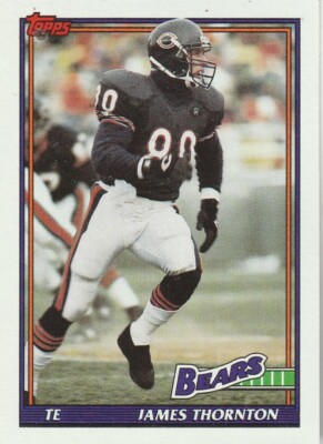 FREE SHIPPING-MINT-1991 Topps #164 James Thornton Bears PLUS BONUS ...