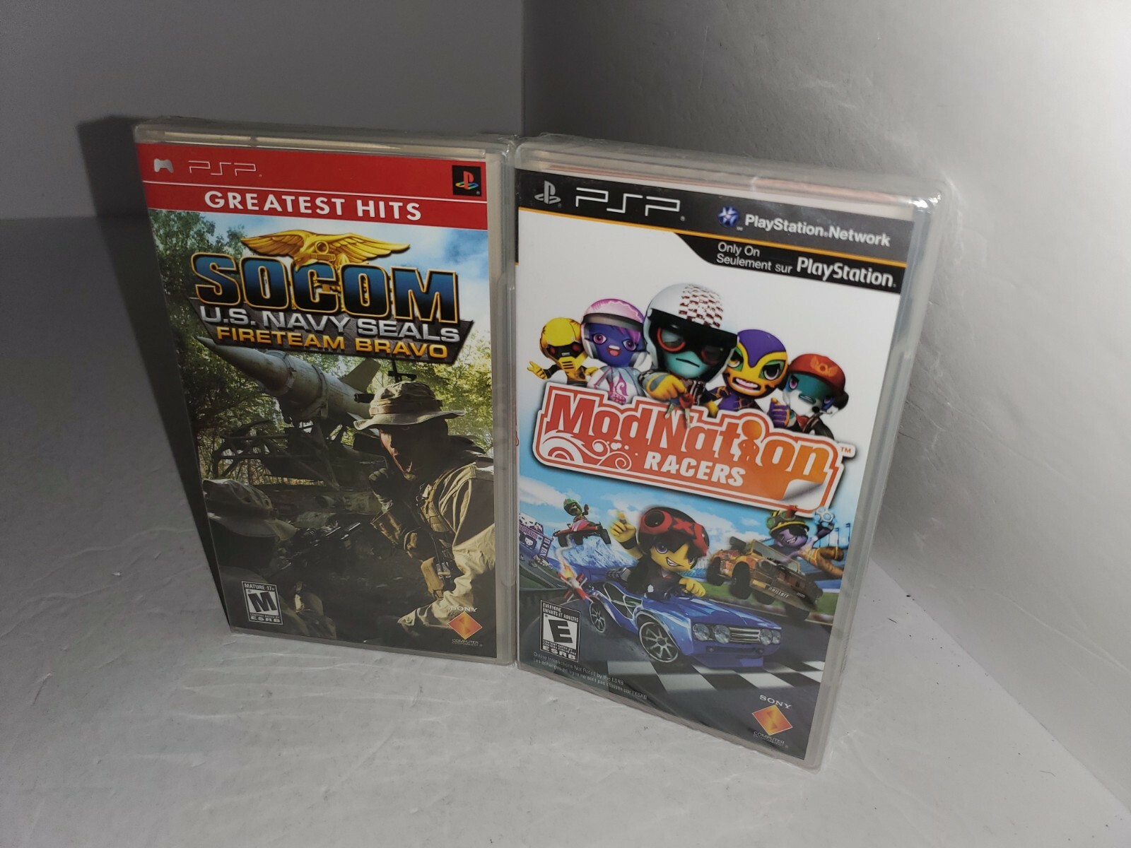 2 NEW Sealed Games Modnation Racers + Socom Fireteam Bravo for PSP ...