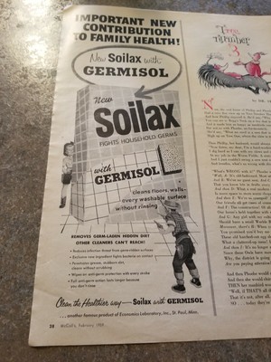 1959 Vintage Print Ad Soilax with Germisol Cleaner | eBay