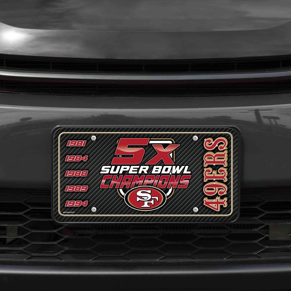 San Francisco 49ers 5-Time Champions Premium Metal Tag License Plate ...
