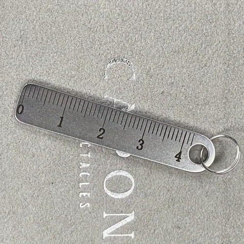 Anti Lost Metal Ruler Keychain Small Size Mini Straight Ruler Office ...