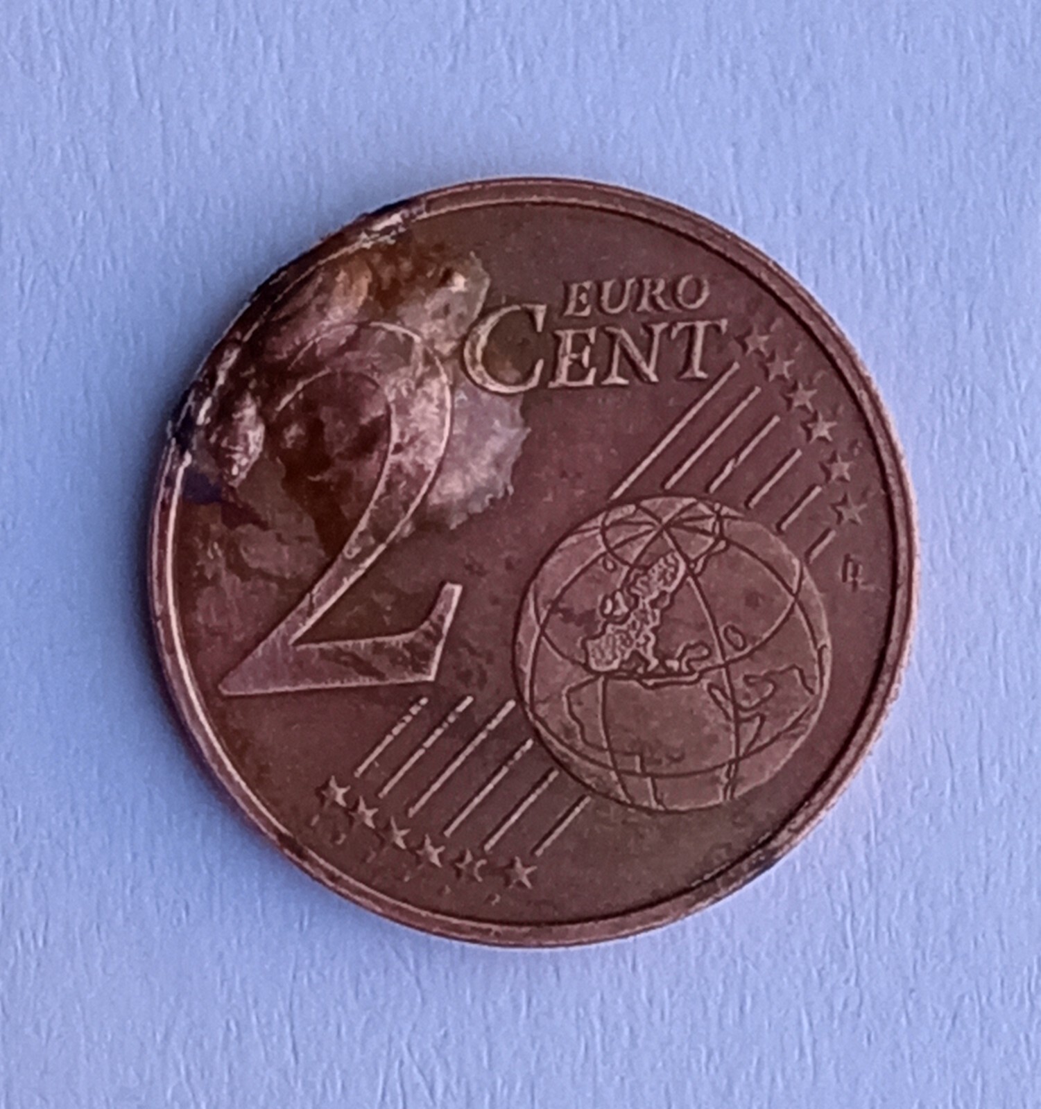 Rare 1999-2 Cent Euro FRANCE Defect Coin. | eBay