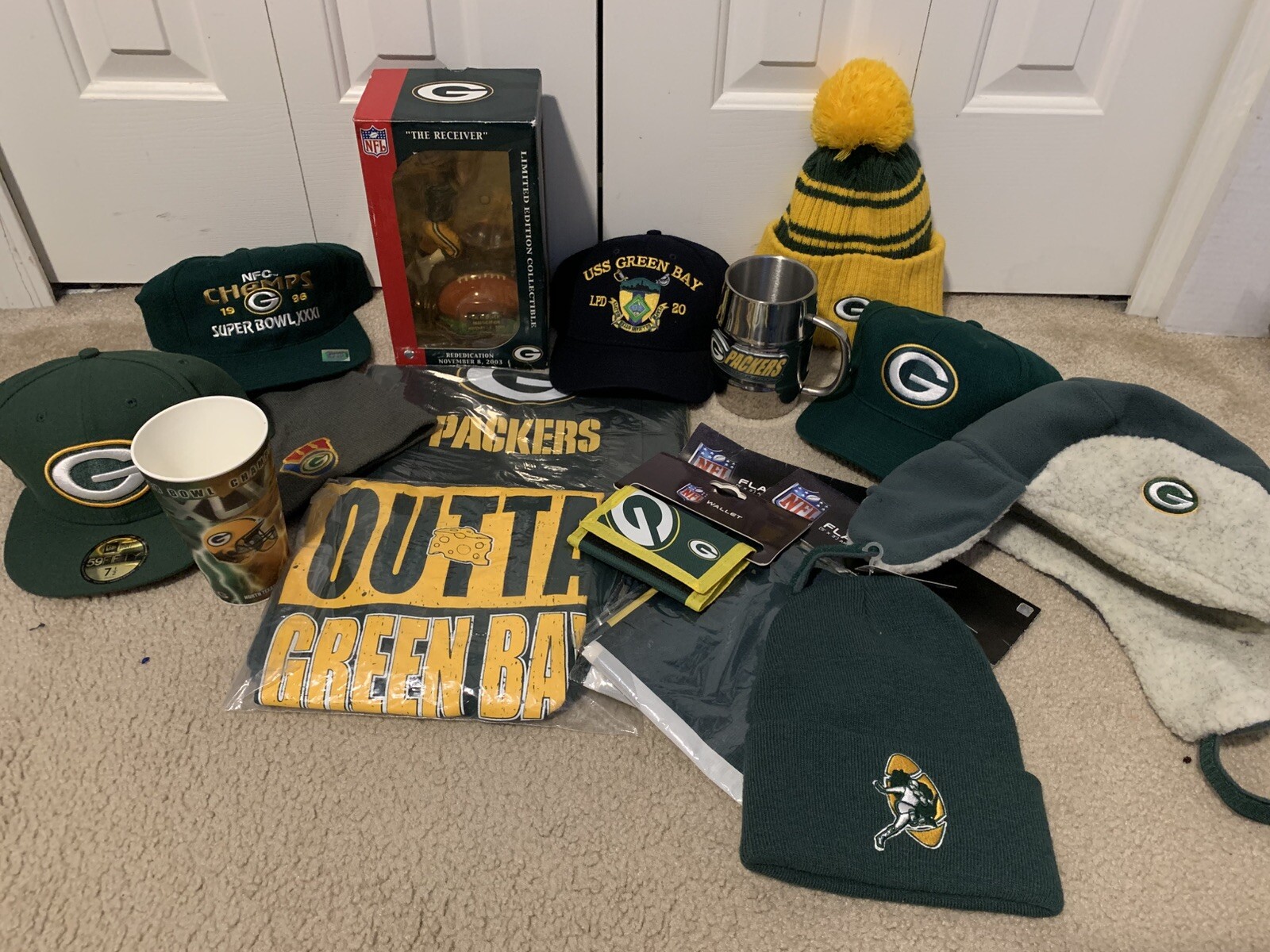 GREEN BAY PACKERS Fan Gift Lot for Christmas Stockings Hats, Shirt ...