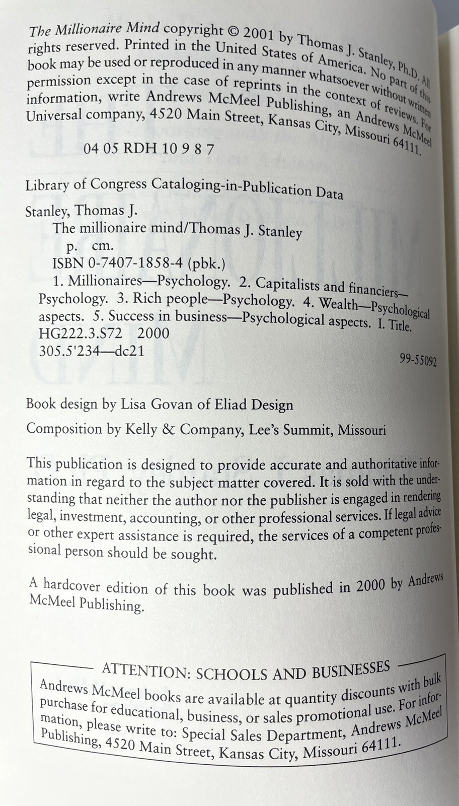 Millionaire Mind by Thomas J. Stanley (2001, Trade Paperback) for sale online | eBay
