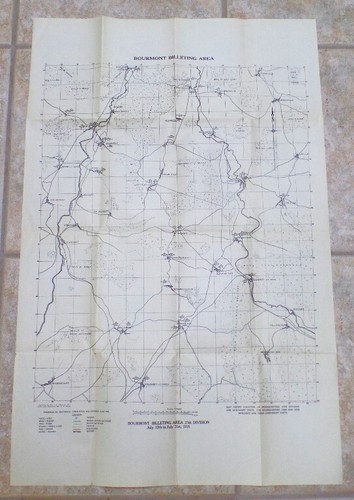1929 WWI BOURMONT BILLETING AREA 37th DIVISION 73rd 74th BRIGADE JULY ...