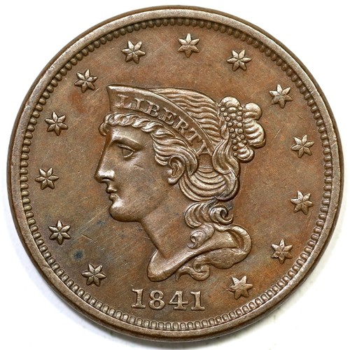 1841 N-6(a) Braided Hair Large Cent Coin 1c | eBay