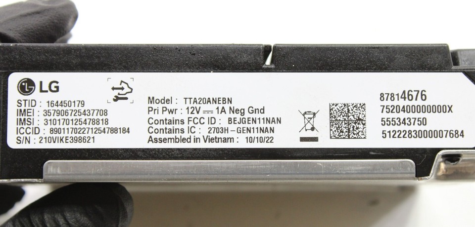 2022-23 CHEVROLET BOLT EV TELEMATICS COMMUNICATION COMPUTER CONTROL ...