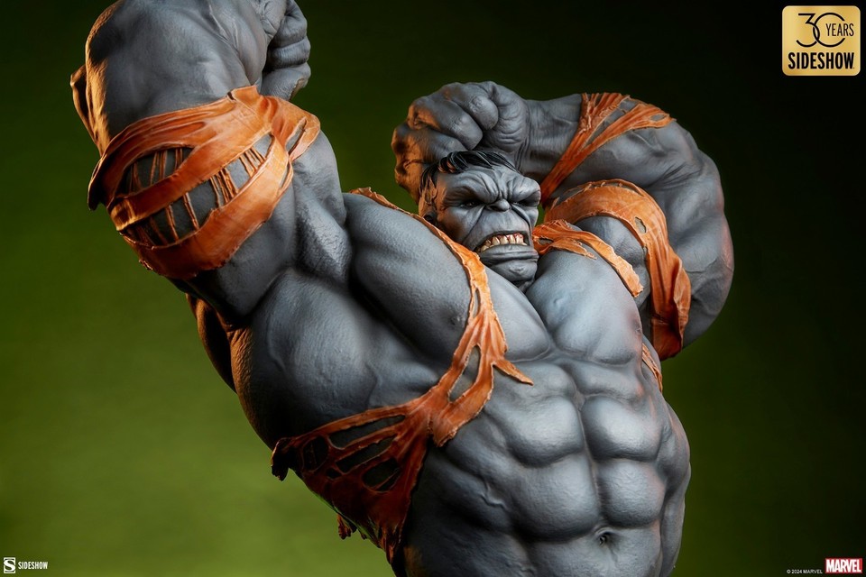 Sideshow Grey Hulk Incredible Origins 29"H x 15"W x 18"D, Sealed Box | eBay