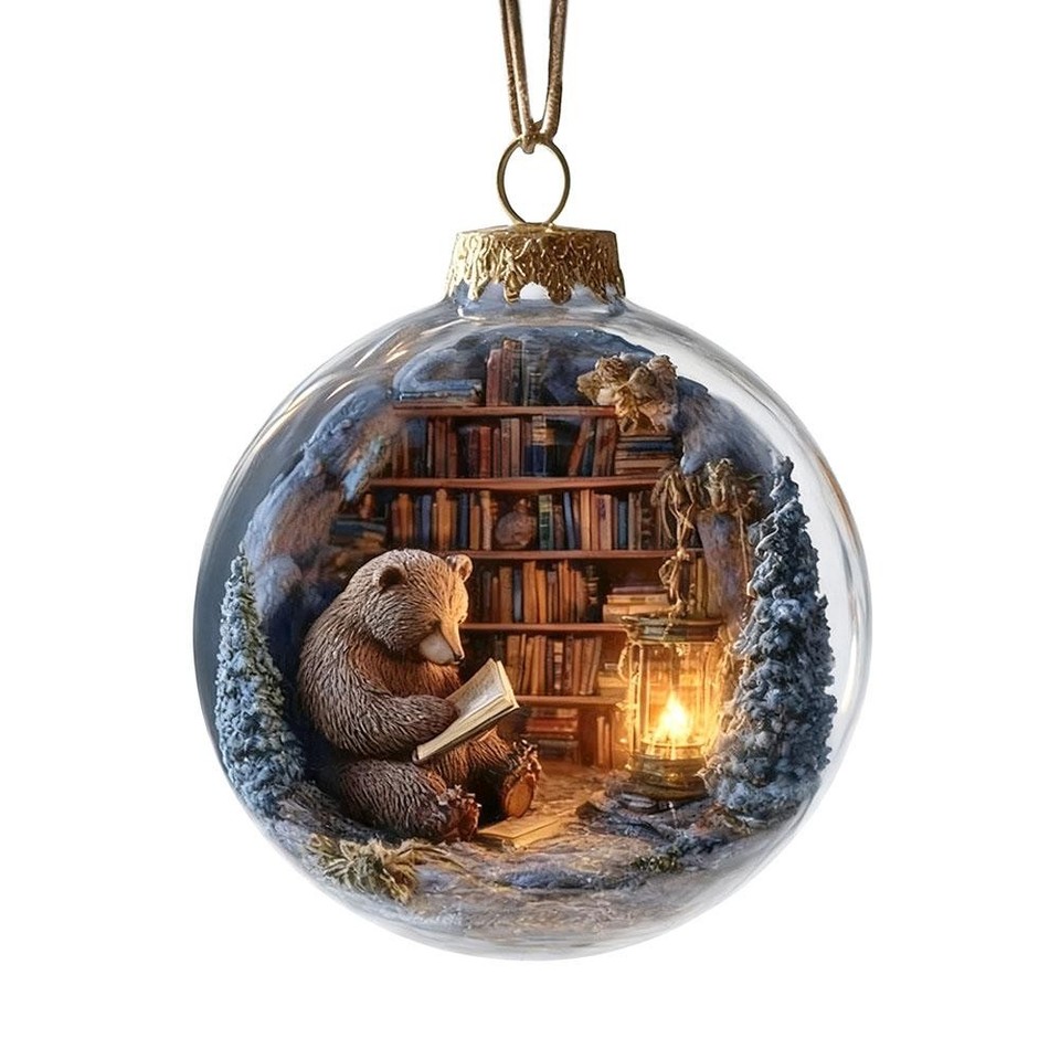 Christmas tree decoration balls Bookstore Animal Series, Fall Winter ...
