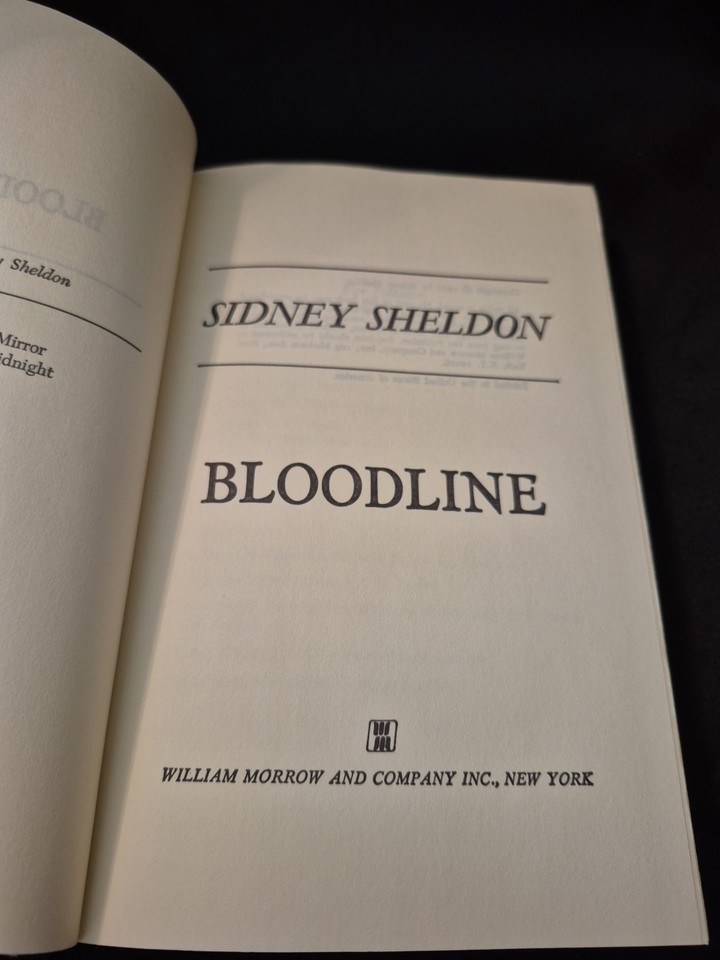 Bloodline Sidney Sheldon 1977 Hardcover Bce Book Club Ed Ex Cond Dust ...