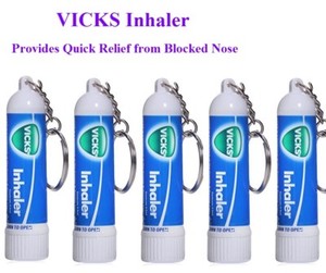 VICKS Inhaler Nasal Stick with KEYRING Congestion Cough Cold Blocked ...