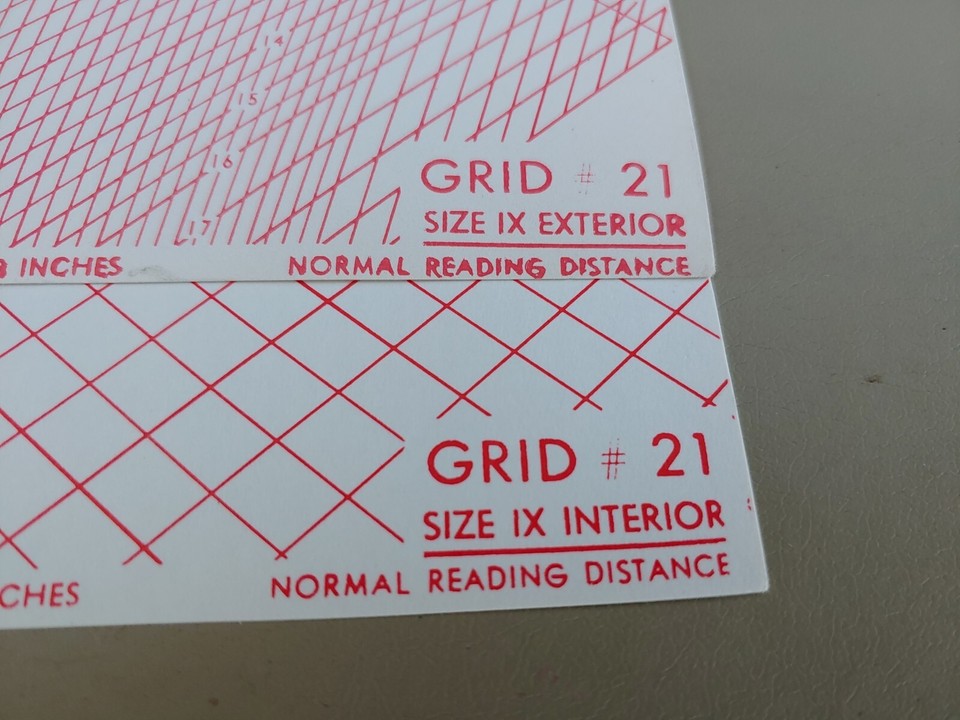 1955 Lawson Perspective Grid Charts Size IX Basic Set W Selector Charts ...